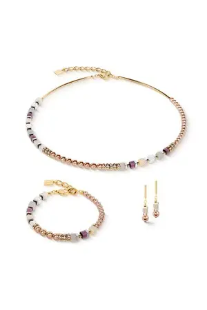 COEUR DE LION Precious Fusion Offset Necklace - Blush