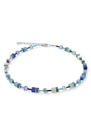 COEUR DE LION Geocube® Necklace - Blue-green