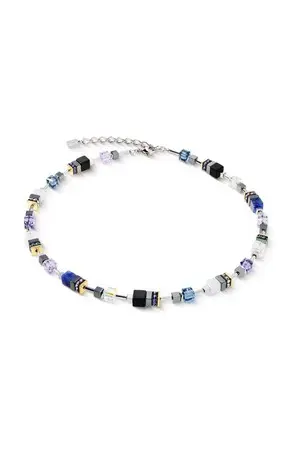COEUR DE LION Geo Cube Precious Motion Necklace - Blue Moon