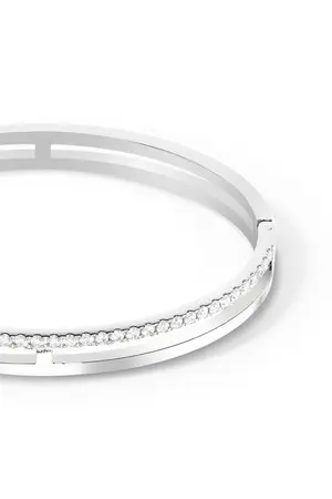 COEUR DE LION Eternal Unity Crystal Bangle - Silver