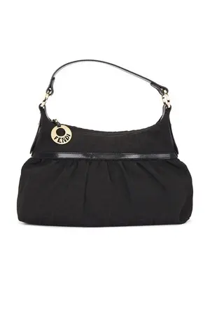 Fendi Zucca Chef Shoulder Bag - Black