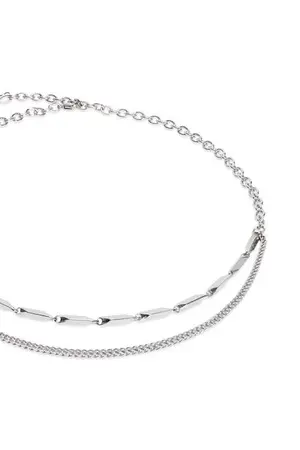 COEUR DE LION Twisted Layers Necklace - Silver