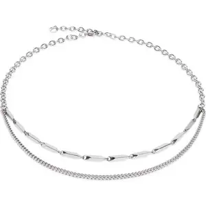 COEUR DE LION Twisted Layers Necklace - Silver