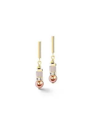 COEUR DE LION COEUR DE LION Precious Fusion Offset Earrings Champagne-blush