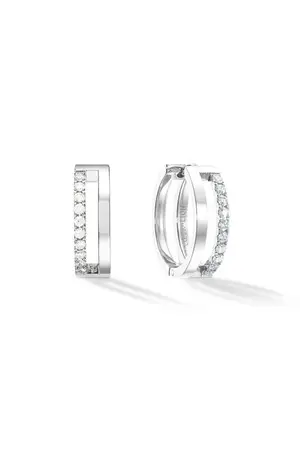 COEUR DE LION Eternal Unity Crystal Hoop Earrings - Silver