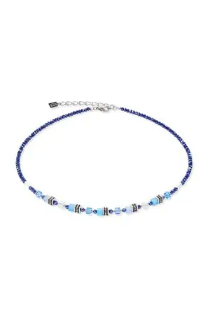 COEUR DE LION COEUR DE LION Mini Cubes Necklace Blue