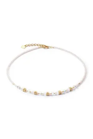 COEUR DE LION Mini Cubes Necklace - White