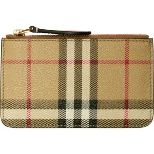 Burberry Check Strap Coin Case - Archive Biege