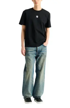 Balmain T-shirt With Embroidered Logo - Black