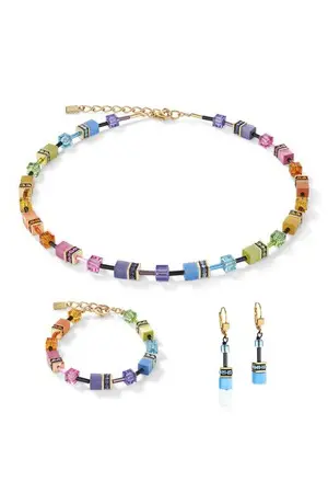 COEUR DE LION Geocube® Earrings - Rainbow