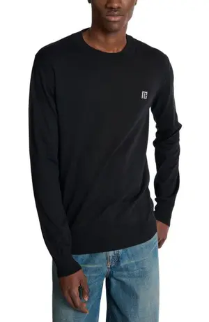 Balmain Fine Silk And Cotton Jumper - Black