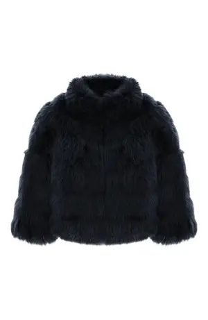 Gorski Genuine Shearling Bolero - Navy