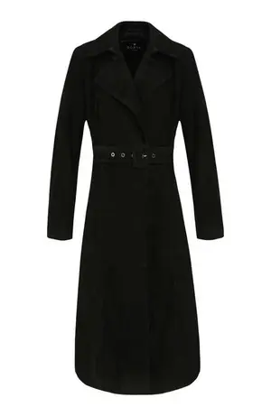 Gorski Genuine Metis Suede Belted Trench Coat
