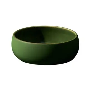 GHARYAN STONEWARE Coupelle Appetizer Bowl - Matte Green/shiny Green
