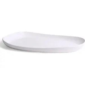 GHARYAN STONEWARE Dadasi Long Serving Platter Matte White