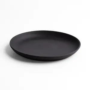 GHARYAN STONEWARE Edan Flat Dinner Plate - Matte Black