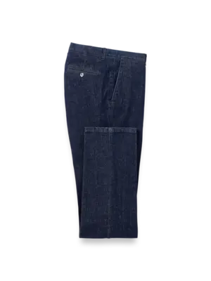 PAUL FREDRICK Denim Five Pocket Pants - Dark Blue