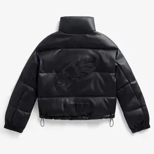 OFF SEASON Philadelphia Eagles Faux Leather Puffer Jacket