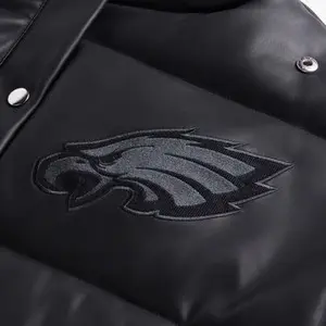 OFF SEASON Philadelphia Eagles Faux Leather Puffer Jacket