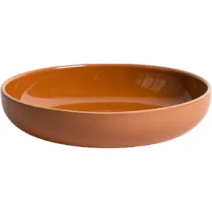 GHARYAN STONEWARE Youlha Pasta Plate - Matte/shiny Terracotta