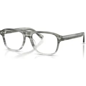 Brunello Cucinelli 55mm Rectangle Eyeglasses - Grey