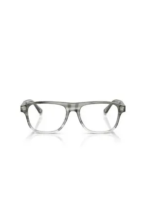 Brunello Cucinelli 55mm Rectangle Eyeglasses - Grey