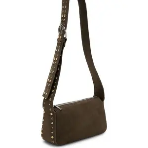 Mango Suede Studded Crossbody Bag