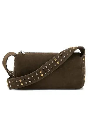 Mango Suede Studded Crossbody Bag