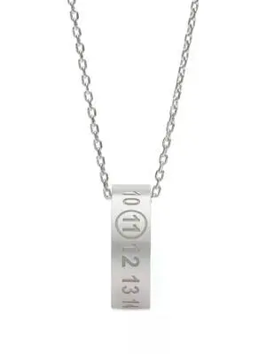 MAISON MARGIELA Number Reference Pendant Necklace - Silver
