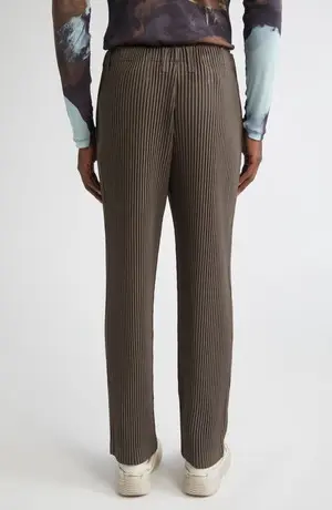 Issey Miyake Tailored Pleats Straight Leg Pants
