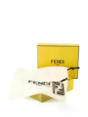 Fendi Squared-logo Lettering Keyring
