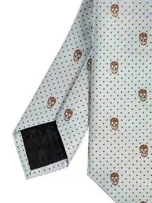 Alexander McQueen Skull-pattern Dotted Neck Tie