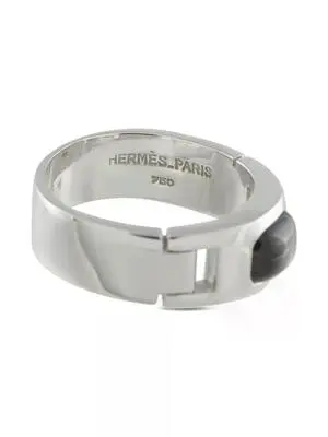 Hermès 18k White Gold Quartz Ring