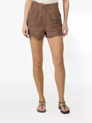 Hevron Belted Shorts For Women