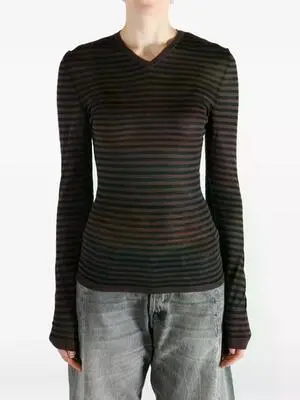 Paloma Wool Striped V-neck Top