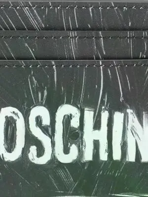 Moschino Logo Leather Card Holder