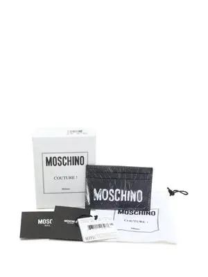 Moschino Logo Leather Card Holder