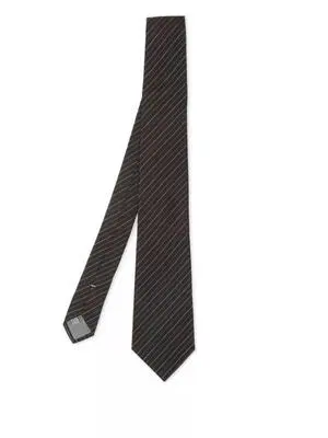 Dior Diagonal-stripe Silk Tie - Brown