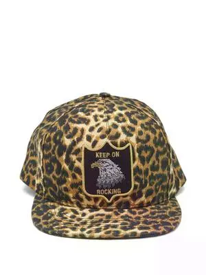 Saint Laurent Leopard-print Embroidery Cap