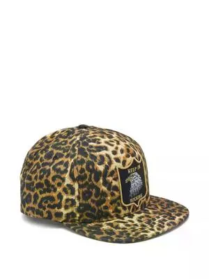 Saint Laurent Leopard-print Embroidery Cap
