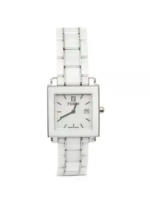Fendi Quadro 30mm Watch - White