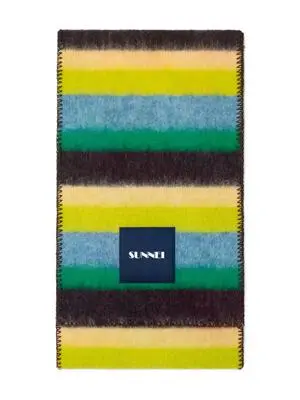 Sunnei Multicolour Stripes Scarf - Yellow