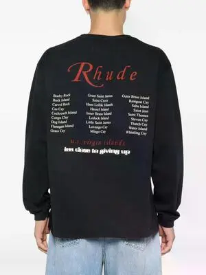 Rhude Regatta Tour Graphic-print T-shirt - Black