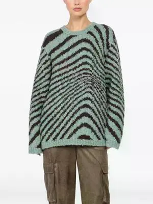 THE ELDER STATESMAN Graphic-print Sweater