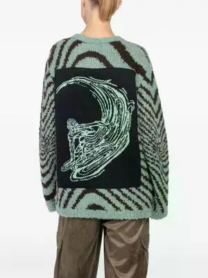 THE ELDER STATESMAN Graphic-print Sweater