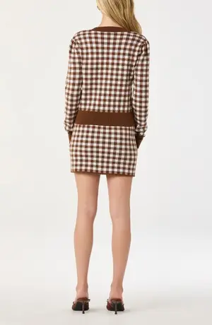 Astr The Label Gingham Cardigan