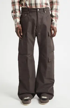 Rick Owens Geth Cotton & Nylon Cargo Pants - Dark Dust