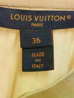 LOUIS VUITTON Silk Pleated Maxi Skirt