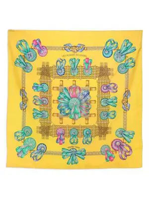 Hermès 1223389 Ribbon Silk Scarf - Yellow