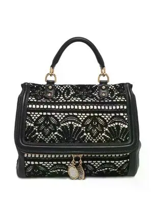 Dolce & Gabbana Lace Top-handle Bag - Black